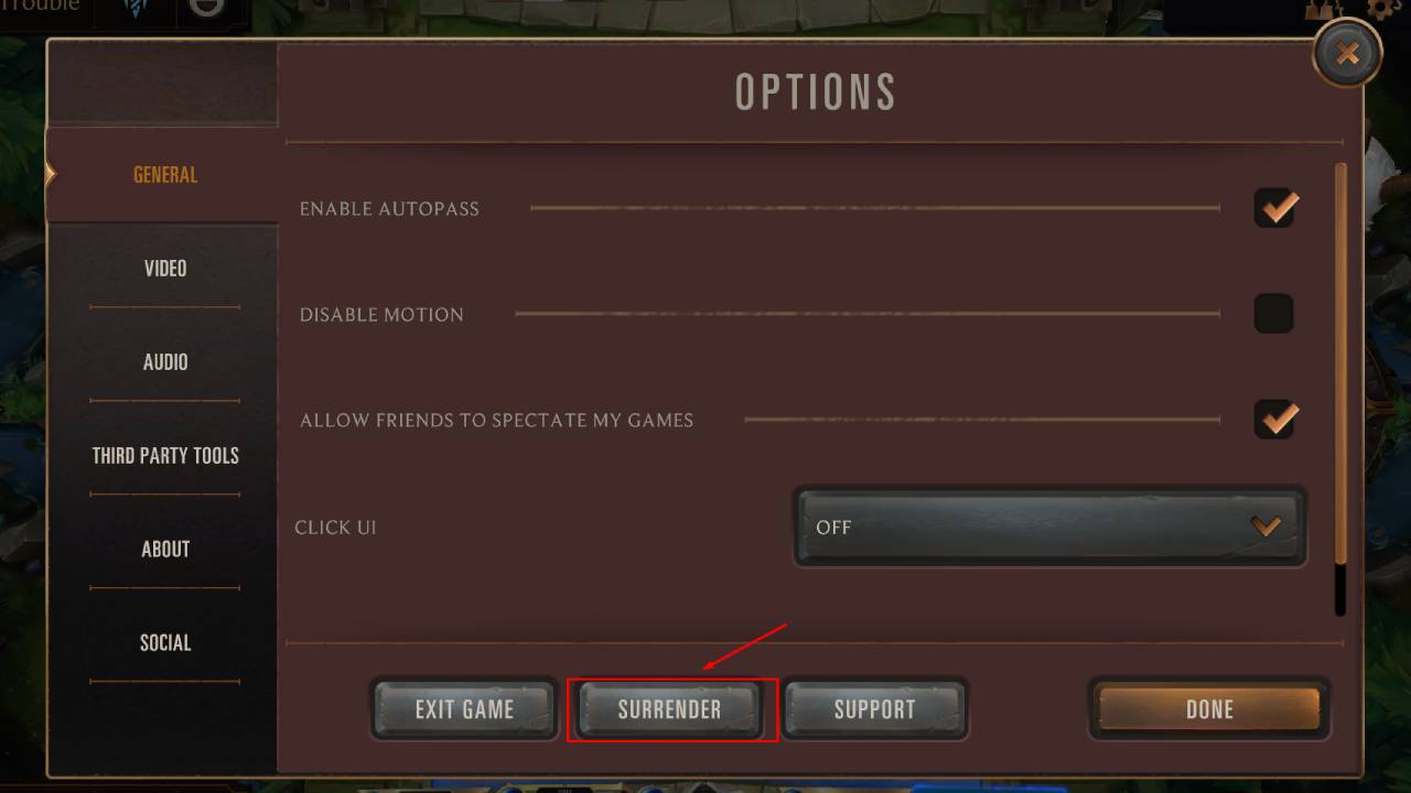 How to Surrender in Legends of Runeterra